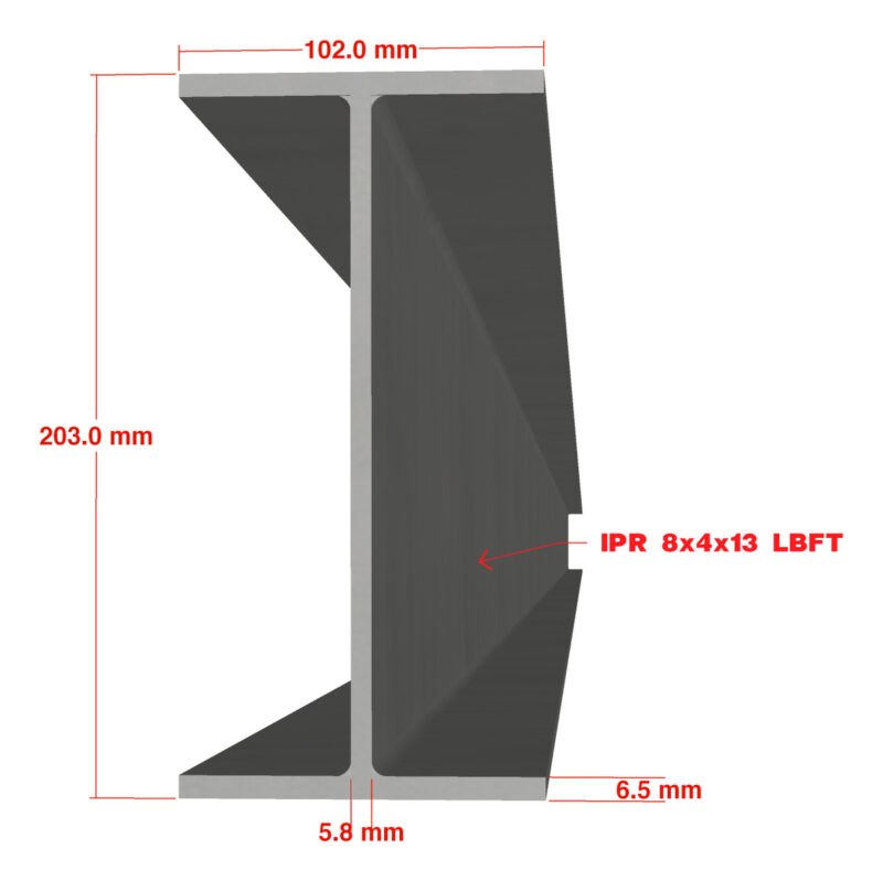 Viga Ipr 8 X 4 X 19.40 Kg/ml En 12.20 M Acero Estructural - AM Aceros