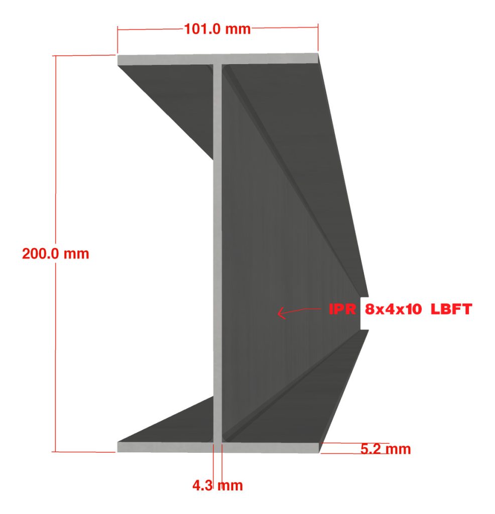 Viga IPR 8” x 4” x 14.90 Kg/ml – 12.20 m Acero Estructural - AM Aceros