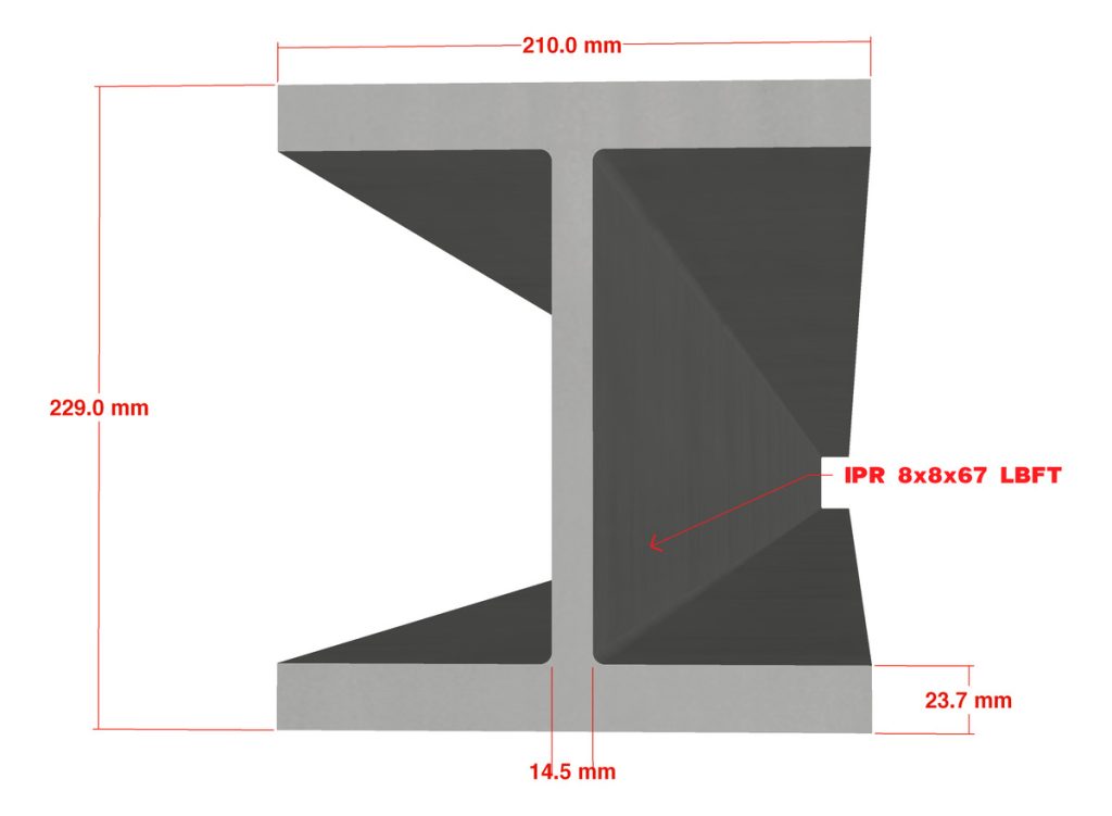 Viga IPR 8 x 8 x 12.20 m Acero Estructural 99.7 kg/ml - AM Aceros