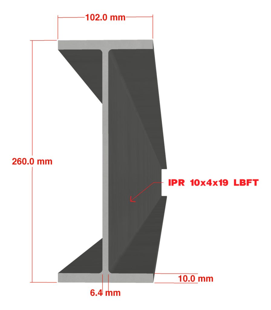 Viga Ipr 10 X 4 X 28.30 Kg/ml En 12.20 M Acero Estructural - AM Aceros