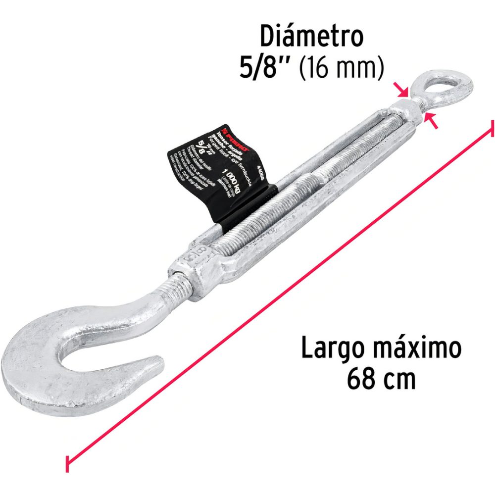 Tensor Forjado,5/8',gancho-argolla Fiero 44068 - AM Aceros