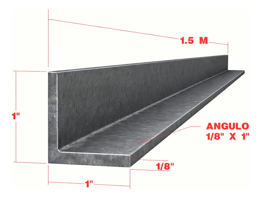 Ángulo De Acero A36 Calibre 1/8 Pack De 4 Piezas 1.5 Metros - AM Aceros