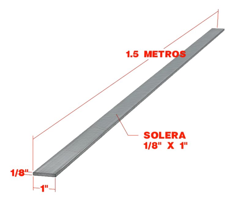 4 soleras 1/8 x 1 de acero para refuerzos estructurales - AM Aceros