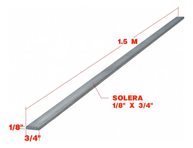 4 soleras 1/8 x 3/4 de acero para refuerzos estructurales - AM Aceros