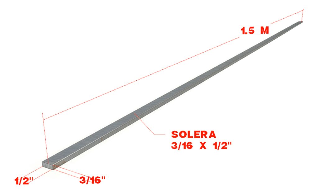 4 soleras 3/16 x 1/2 de acero para refuerzos estructurales - AM Aceros
